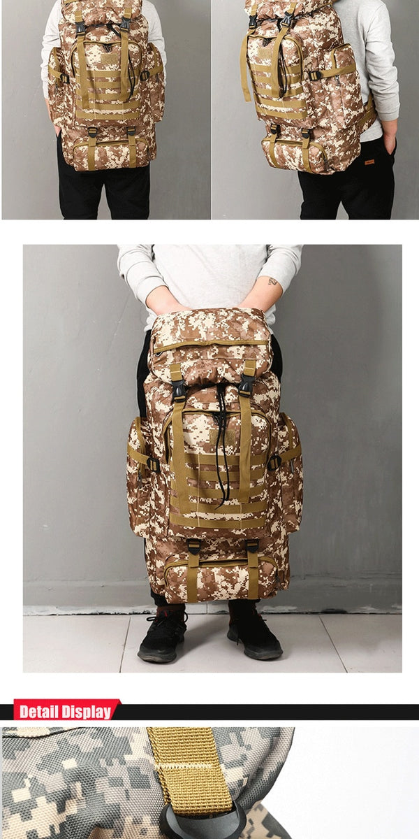 80L Large Military MOLLE Tactical Army Backpack Rucksack – ERucks
