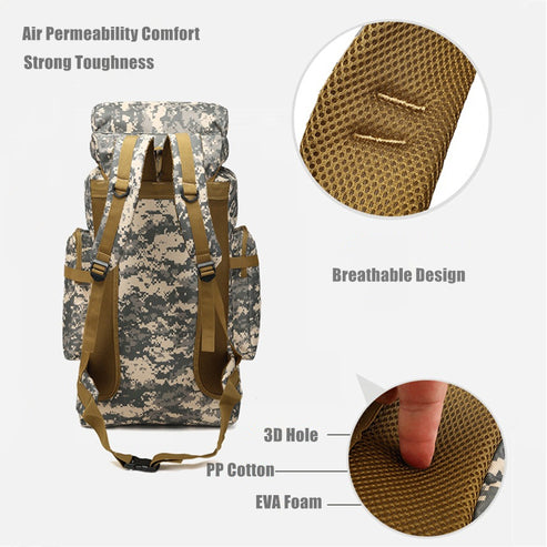 80L Large Military MOLLE Tactical Army Backpack Rucksack – ERucks